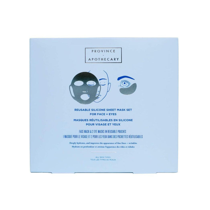 Province Apothecary Reusable Silicone Sheet Mask Set For Eyes and Face ...