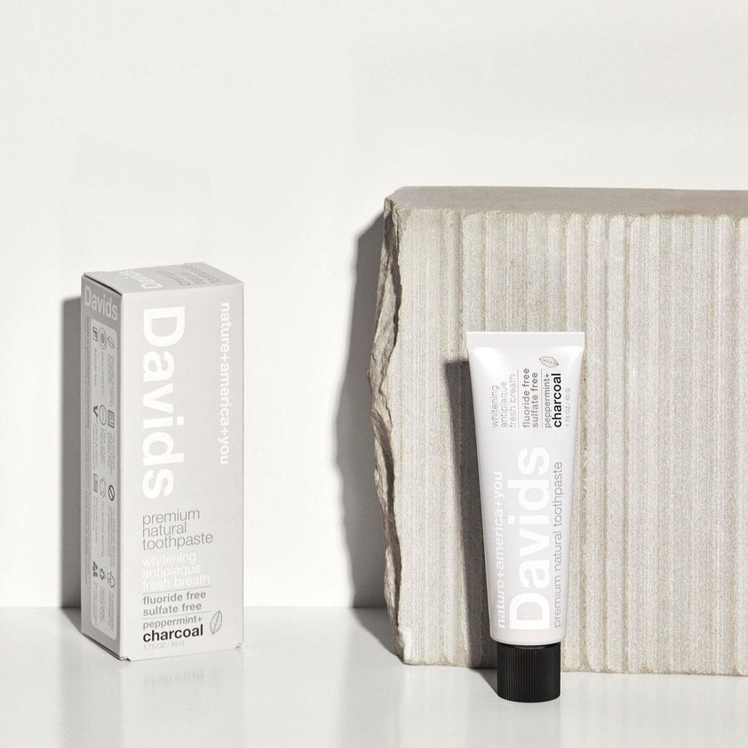 Davids Peppermint+Charcoal Premium Natural Toothpaste | The Detox Market